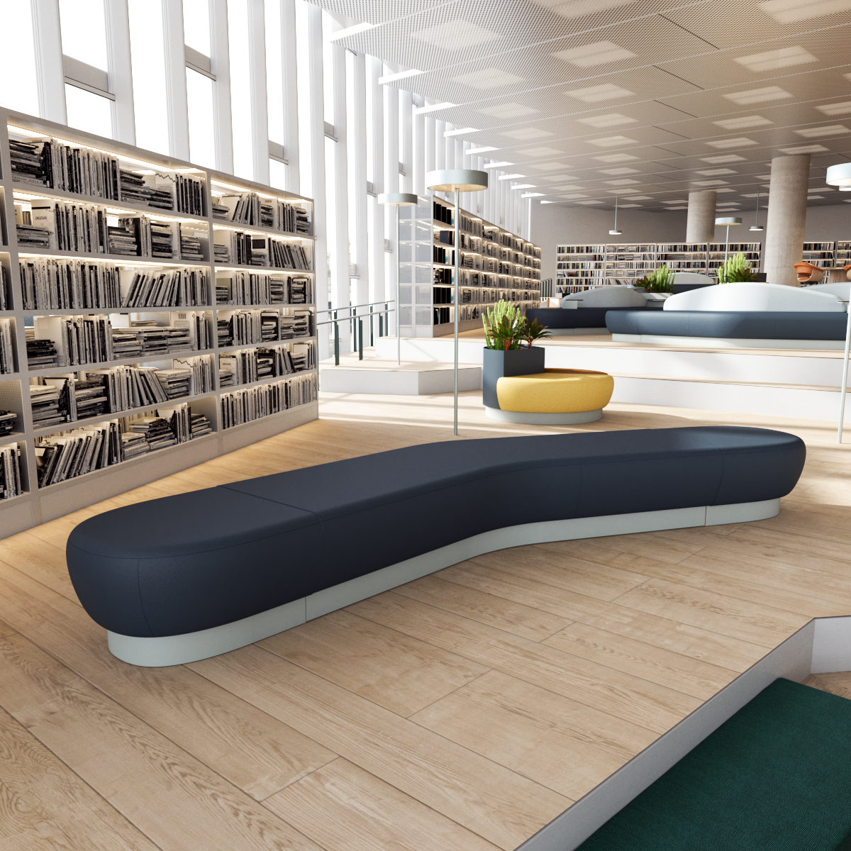 Nexus Angled Ottoman - Commercial & Public Space Furniture | Park & Street Furniture Suppliers